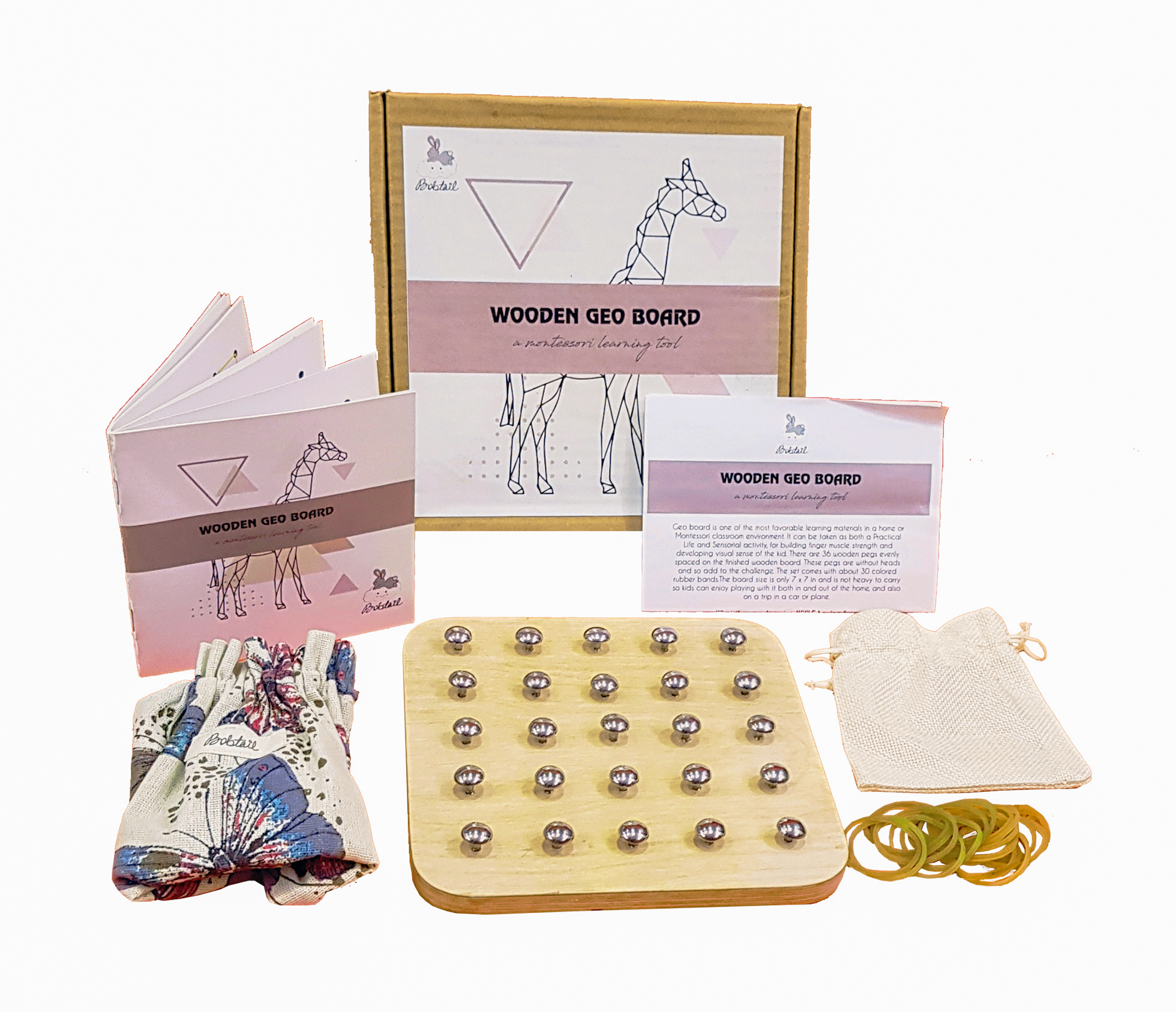 Wooden Geo Board – The Egyptian Spacial Mathematical Tool – Bobtail